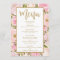 Pink & Gold Floral Wedding Menu Template Card | Zazzle