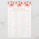 Pink Gold Floral Would She Rather Game Flyer | Zazzle