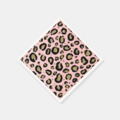 Pink Gold Glitter & Black Leopard Cheetah Print Napkins | Zazzle