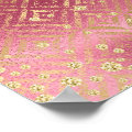 Pink Gold Glitter Girl's Birthday Party Poster | Zazzle