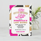 Pink Gold Last Rodeo Bachelorette Party Invitation | Zazzle
