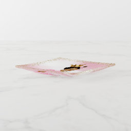 Pink Gold Princess Baby Trinket Tray | Zazzle