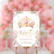 Pink Gold Princess Crown 1st Birthday Welcome Foam Board | Zazzle