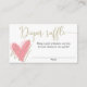 Pink gold valentines day heart diaper raffle cards | Zazzle