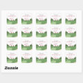 Pink Golf Birthday Party Square Sticker | Zazzle