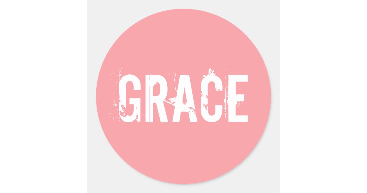 Pink Grace Classic Round Sticker | Zazzle