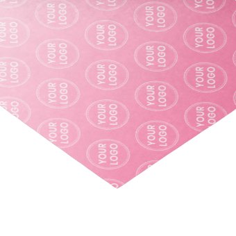 Pink gradient logo tissue paper business packaging | Zazzle