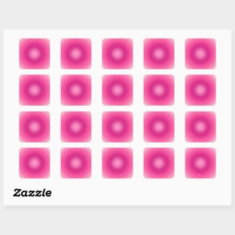 Pink Gradient Square Sticker | Zazzle