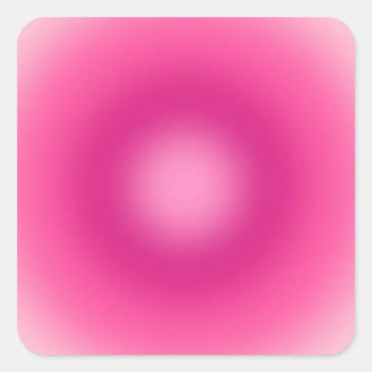 Pink Gradient Square Sticker | Zazzle