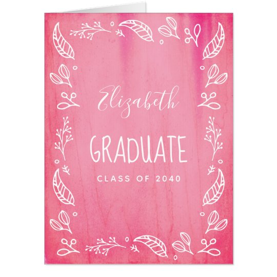 Pink Graduation Party Congratulations Card | Zazzle.com