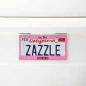 Pink Grandma Est. License Plate Frame | Zazzle