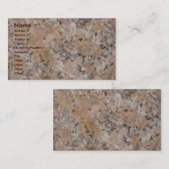 Pink Granite Business Card | Zazzle