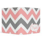 Pink & Gray Chevron Custom Name Binder | Zazzle