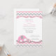 Pink & Gray Chevron Elephants Baby Shower Invites | Zazzle