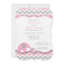 Pink & Gray Chevron Elephants Baby Shower Invites | Zazzle
