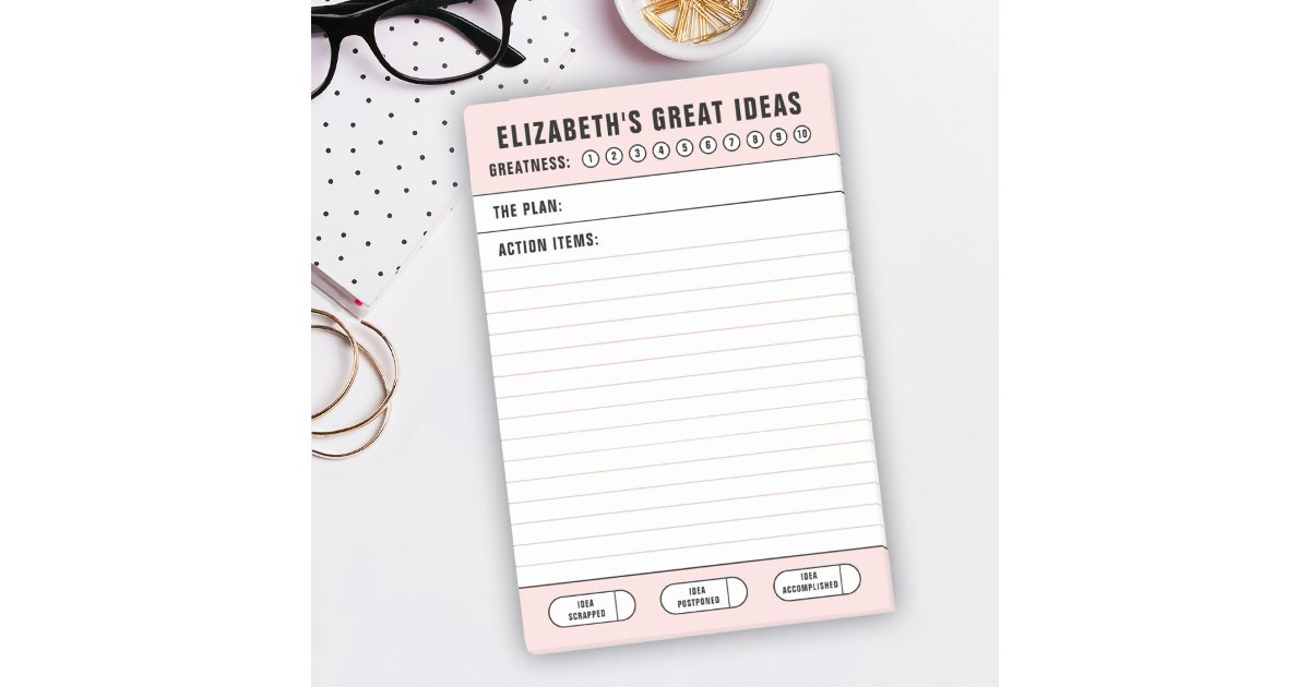 Pink Great Ideas To Do List Post-it Notes | Zazzle