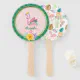 Pink Green Flamingo & Watermelon Tropical Birthday Hand Fan | Zazzle