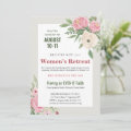 Pink Green Floral Church Women's Retreat Invitation | Zazzle