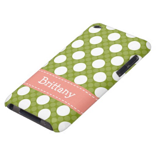 Pink Green Polka Dot iPod Touch 4th Gen Case Cover | Zazzle