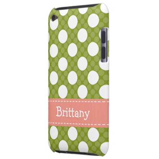 Pink Green Polka Dot iPod Touch 4th Gen Case Cover | Zazzle