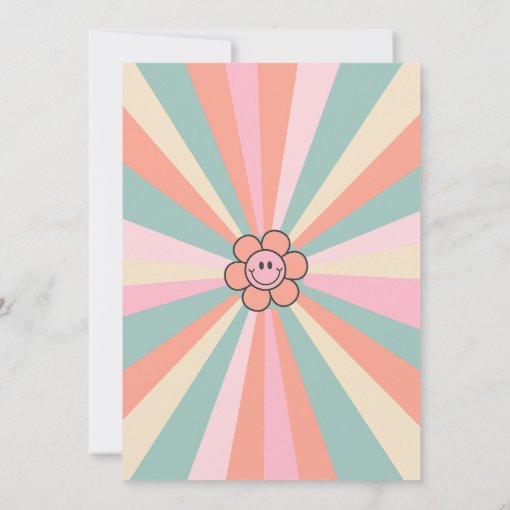 Pink Groovy One Retro 1st Birthday Invitation | Zazzle