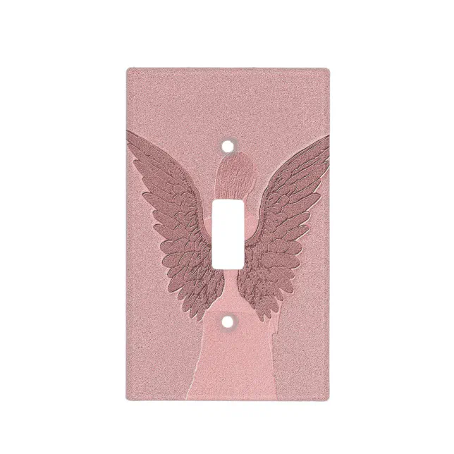 Pink Guardian Angel Light Switch Cover | Zazzle