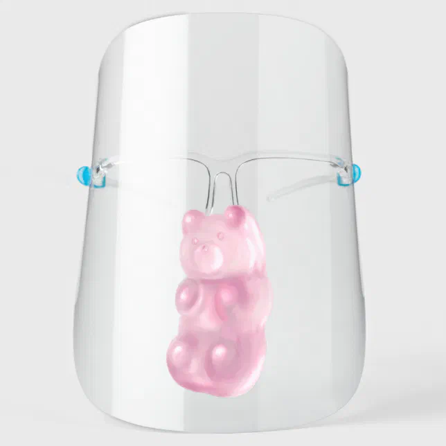 Pink Gummy Bear Face Shield | Zazzle