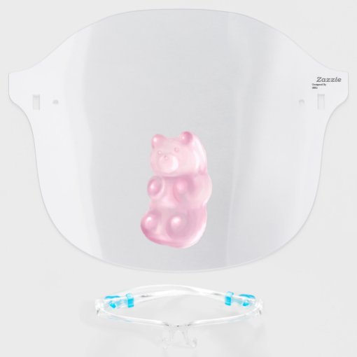 Pink Gummy Bear Face Shield | Zazzle