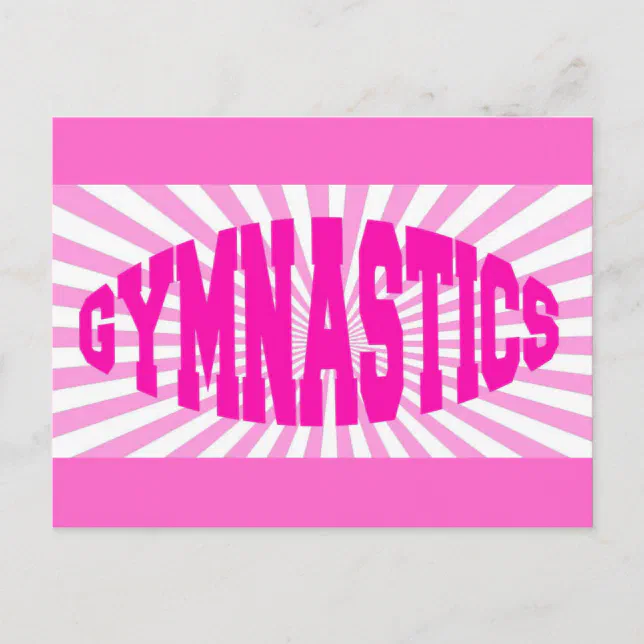 Pink Gymnastics Postcard | Zazzle