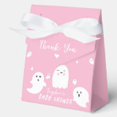 Pink Halloween Ghost Girl Baby Shower Favor Boxes | Zazzle