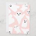 Pink Halloween little boo ghosts kid 2nd birthday Invitation | Zazzle