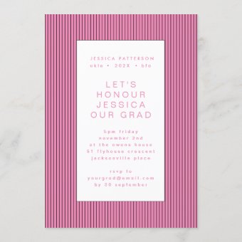 Pink Handwriting Graduate Editable Graduation Announcement | Zazzle