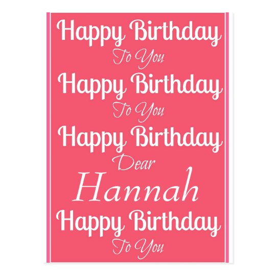 Pink Happy Birthday Song Postcard | Zazzle.com