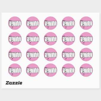 Pink Happy Birthday Sticker | Zazzle