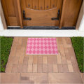 Pink Harlequin Diamond Pattern Doormat | Zazzle