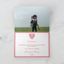 Pink Heart Be My Valentine Valentine's Day Holiday Card | Zazzle