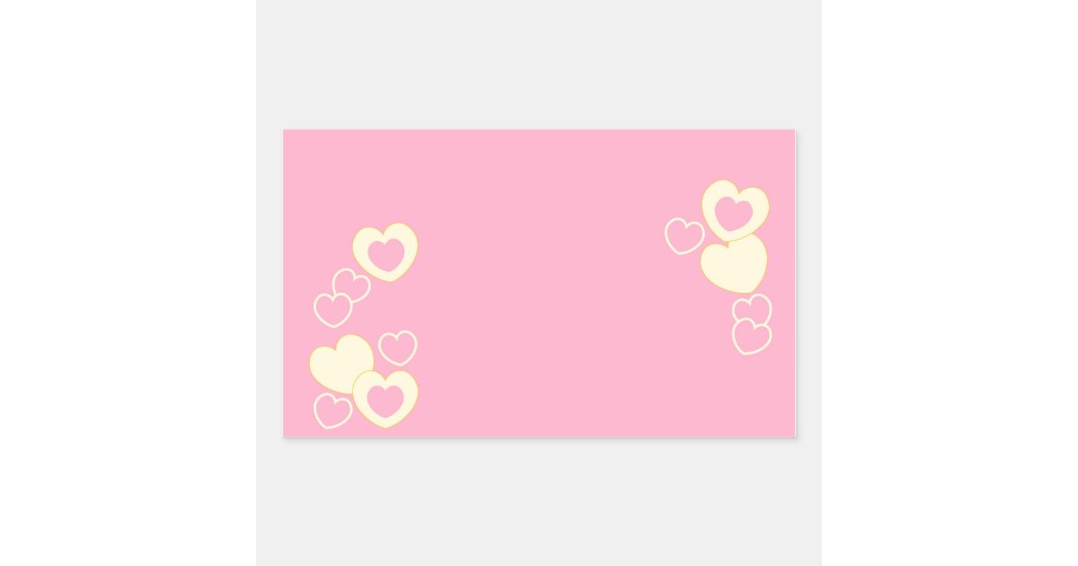 Pink Heart Eyelet Background Rectangle Sticker | Zazzle