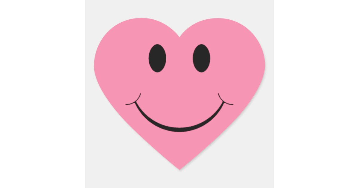 Pink Heart Face Stickers | Zazzle