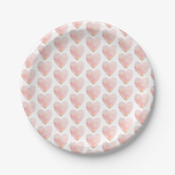 Pink Heart Party Plates | Zazzle