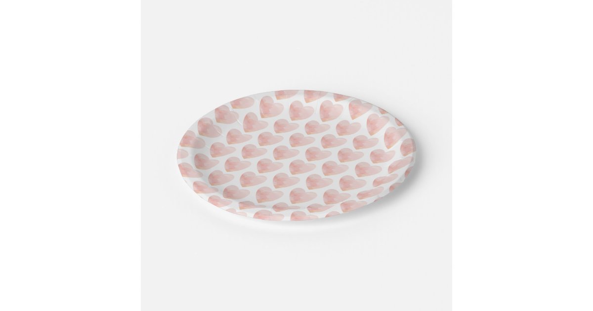Pink Heart Party Plates | Zazzle