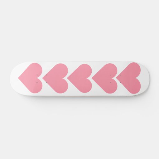 Pink Heart Skatebaord Skateboard Deck | Zazzle