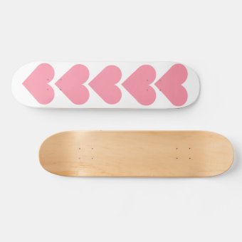 Pink Heart Skatebaord Skateboard Deck | Zazzle