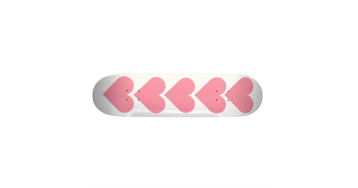 Pink Heart Skatebaord Skateboard Deck | Zazzle.com
