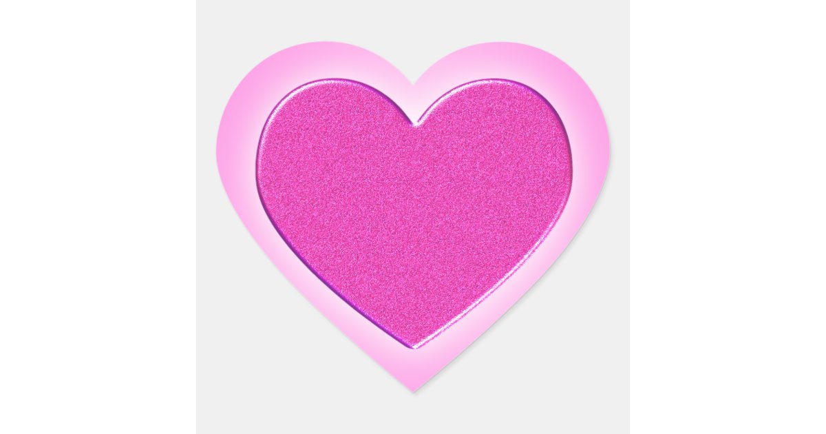 Pink Heart Sticker | Zazzle