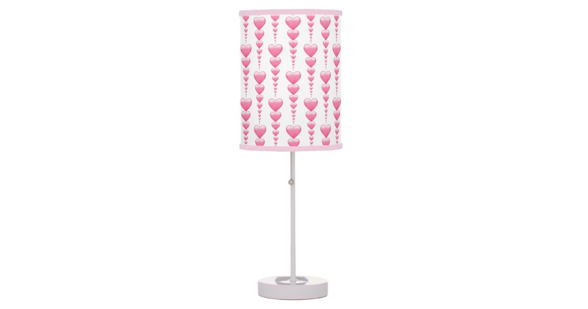 Pink Heart Strings Table Lamp | Zazzle