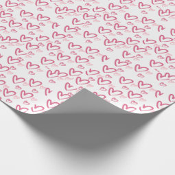Pink Heart Valentine's Day Wrapping Paper | Zazzle