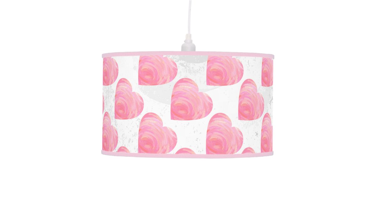 Pink Hearts Ceiling Lamp | Zazzle