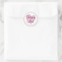 Pink Hearts Happy Mail Classic Round Sticker | Zazzle