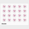 Pink Hearts Happy Mail Classic Round Sticker | Zazzle
