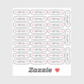 Pink Hearts Happy Mail Sticker | Zazzle